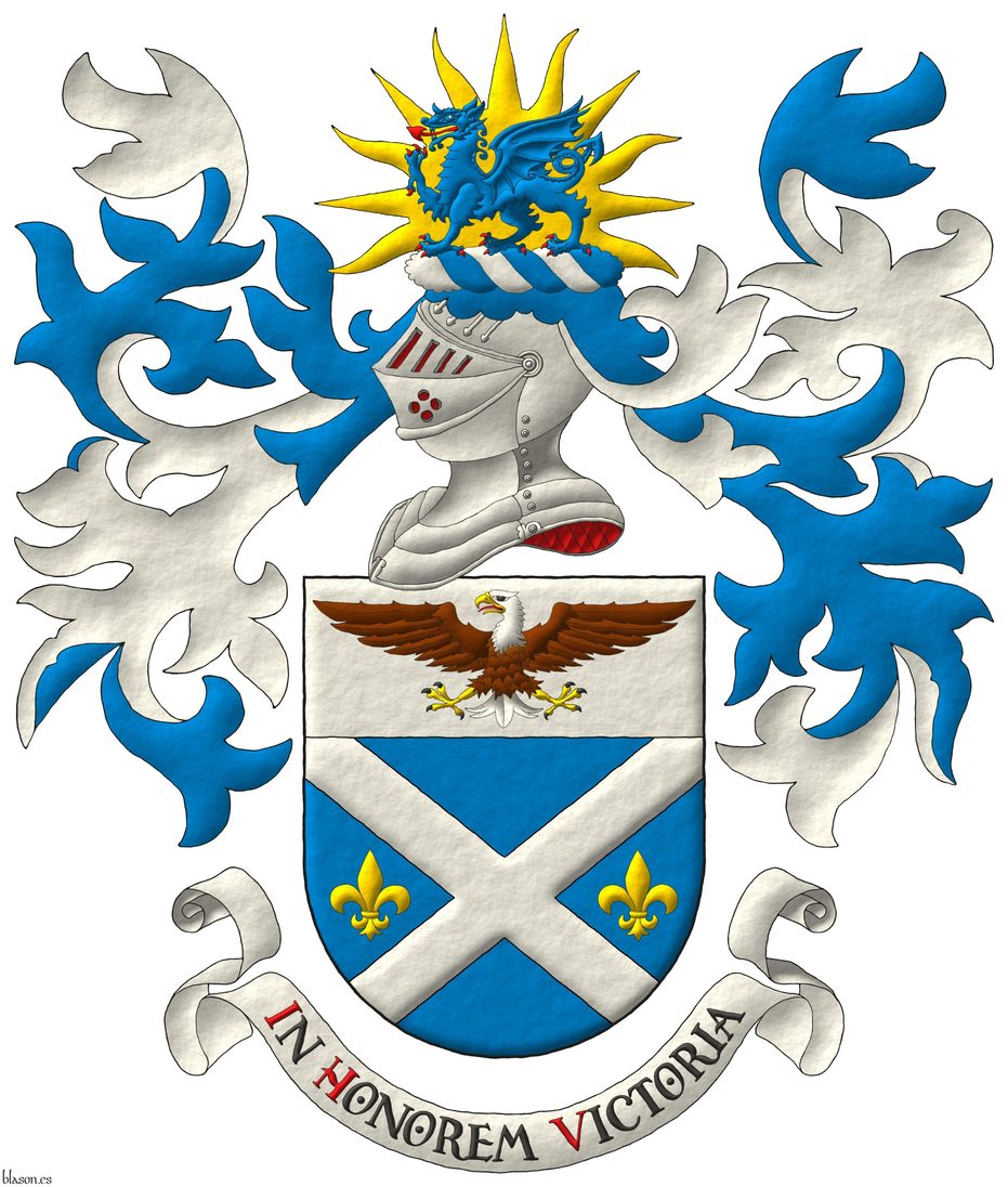 Armerías completas de Randy David Lee Xavier Potts. Certificación de ...